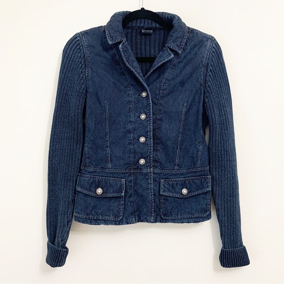 Blue Willi's | Jackets & Coats | Blue Willis Denim And Ribbed Knit ...